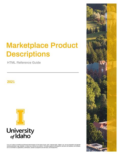 marketplace html cheat sheet by the university of idaho