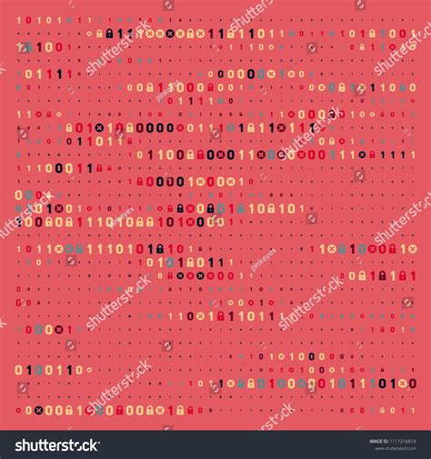 Streaming Abstract Binary Code Background Data Stock Vector Royalty