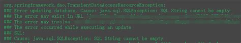error updating database cause java sql sqlexception sql