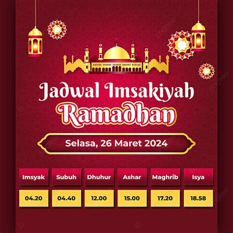 Jadwal Imsakiyah Ramadhan Mewah 2024 1445 H Untuk Media Sosial Dan Siap