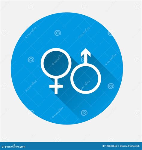 Ensemble De Symbole Masculin Et Femelle Illustration De Vecteur Sur Le