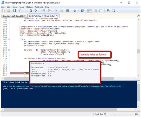 how to debug powershell scripts improve scripting