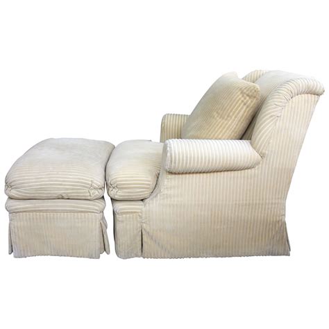 Large And Comfortable Club Chair And Matching Ottoman At 1stdibs
