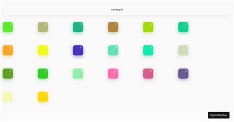 vue js grid examples codesandbox