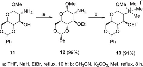Scheme 4 Synthesis Of Glucose Based Quaternary Ammonium Salt 13