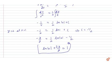 The Differential Equations Find The Particular Solution Satisfying