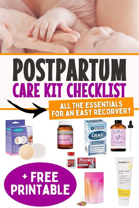 Postpartum Care Kit Checklist Of Essentials Artofit