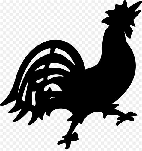 Rooster Clip Art Silhouette Chicken Gamecock Png Download 2400 2255