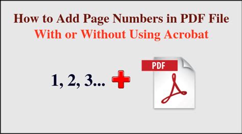 best guide to add page numbers to pdf without acrobat in 2023