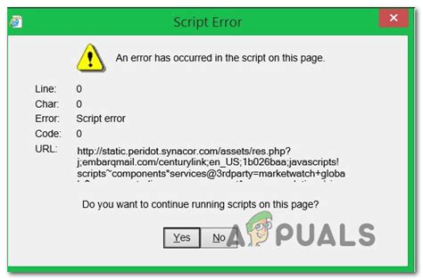how to fix an error has occurred in the script on this page
