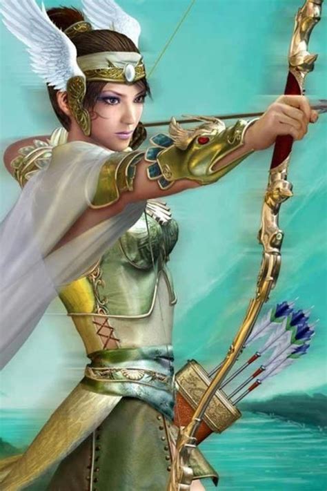 Beautiful Girl With Bow And Arrow Fantasy Female Warrior 3d Fantasy