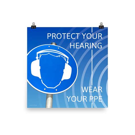 Protect Your Hearing Premium Safety Poster Inspire Safety