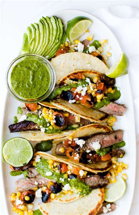 Chimichurri Steak Tacos Recipe Main Dish Oh So Delicioso