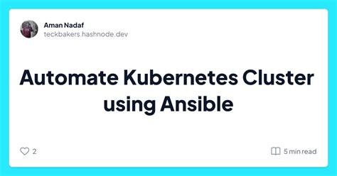 automate kubernetes cluster using ansible