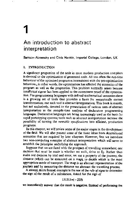 pdf an introduction to abstract interpretation samson abramsky