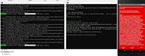 reactjs not able to build react native project getting