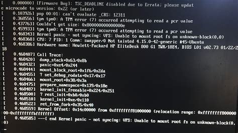 ubuntu 18 04 having kernel panic on boot ask ubuntu