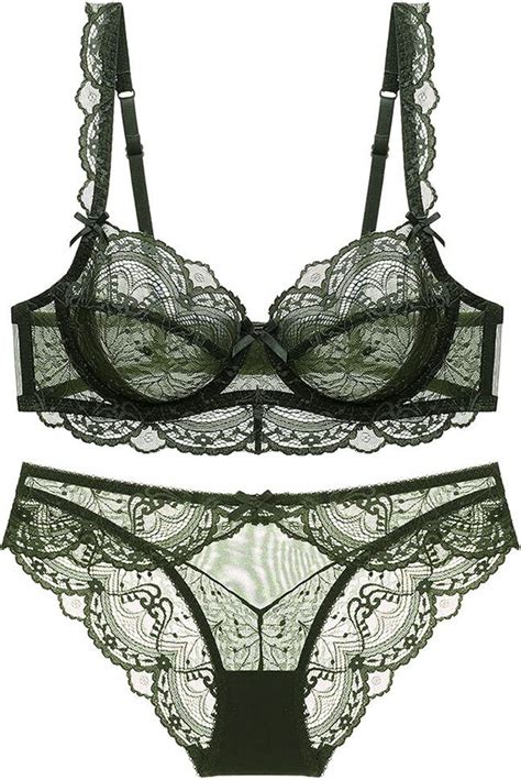 Guoeappa Womens Lace Bra And Panty Sets Underwired Sexy Lingerie Set