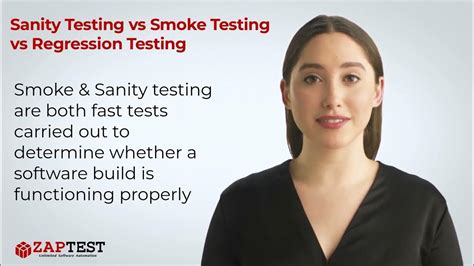 sanity testing vs smoke testing vs regression testing youtube
