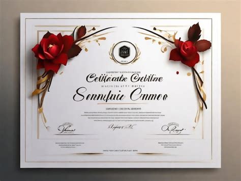 Modelo De Certificado Profissional De Realização Foto Premium