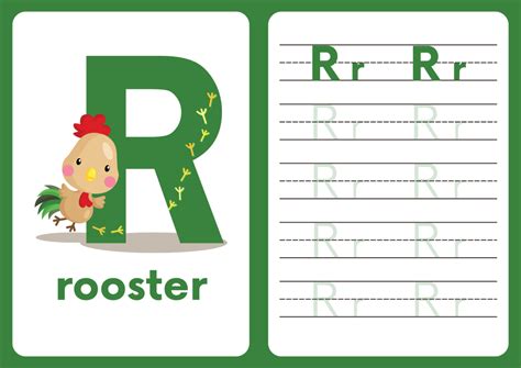 سلسلة الحروف الإنجليزية Letter R منصة ورق التعليمية