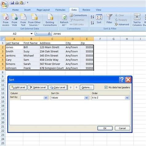 how to sort data in a microsoft excel spreadsheet bright hub
