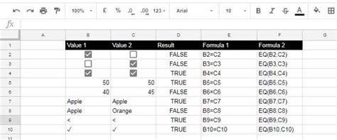 excel formula does not equal or
