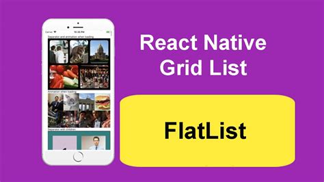grid list component implemented with flatlist