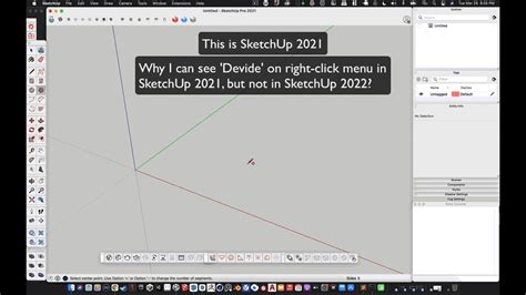 can t find right click context menu item divide on sketchup pro 2022