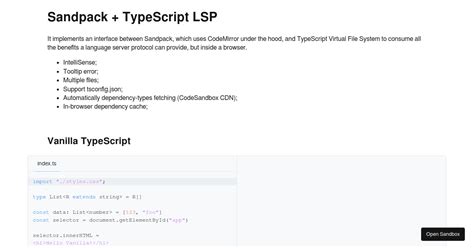 typescript lsp codesandbox