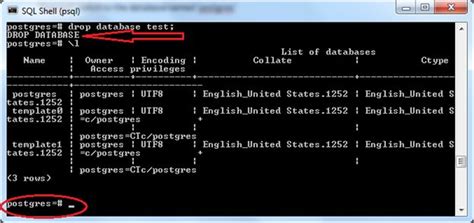 die einführung flirten drop database postgres