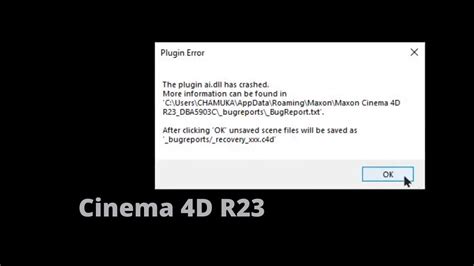 the plugin ai dll has crashed arnold youtube