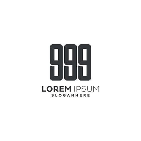 Premium Vector Number 999 Logo