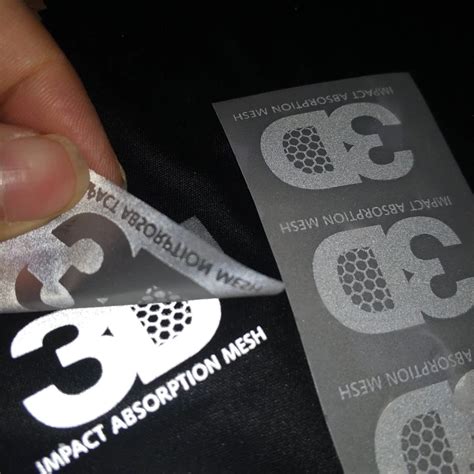 Custom Reflective Logo Iron On Heat Transfer Sticker Label For T Shirt