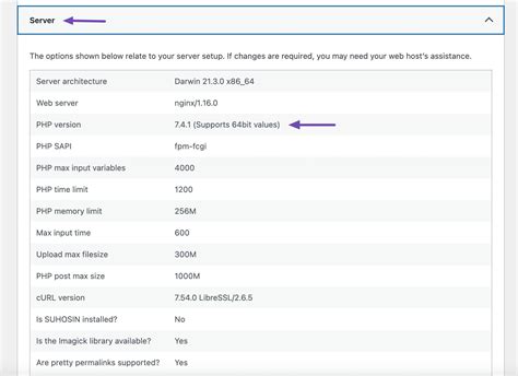 how to update the php version in wordpress rank math
