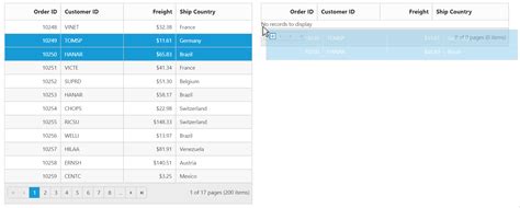 row in javascript grid control syncfusion