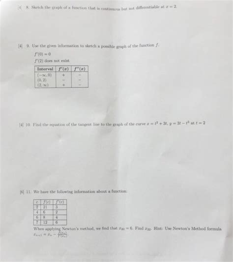 solved sketch the graph of a function that is continuous