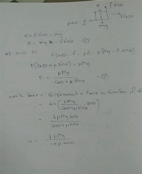 Calculate The Work Done In Pulling An Object With A Constant Force Fas