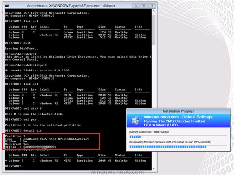 how can i reinstall bitlockered uefi computers using network boot and