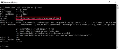 deploy a sql server container in kubernetes with azure