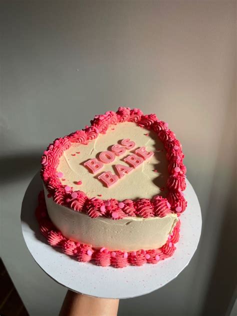 Retro Text Heart Cake Heart Cake Design Cake Cake Design