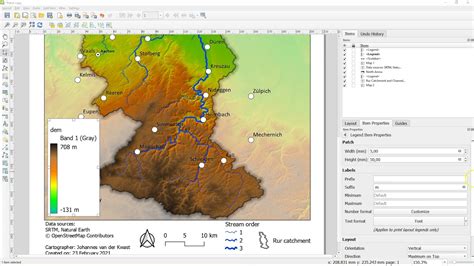 add raster legends to the print layout of qgis otosection