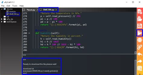 micropython bme280 with esp32 and esp8266 pressure