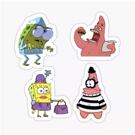 Planilla De Stickers Bob Esponja Y Patricio 28cm Aprox En Venta En