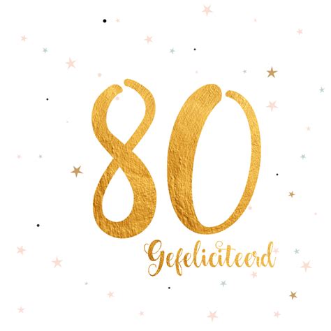 Verjaardagskaart 80 Jarige Gefeliciteerd Tante
