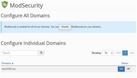 how to disable modsecurity in cpanel inmotion hosting support center