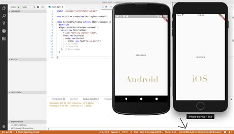 dart how to set up devices for vs code for a flutter