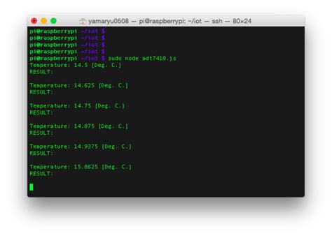 raspberry piによるiot（m2m）【i2c温度センサー xively javascript（node