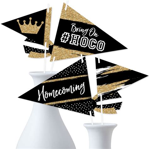 Hoco Dance Triangle Homecoming Photo Props Pennant Flag