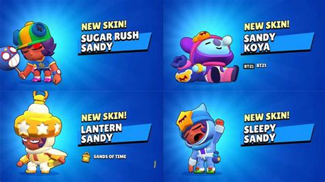 Totes Les Skins De Sandy A Brawl Stars